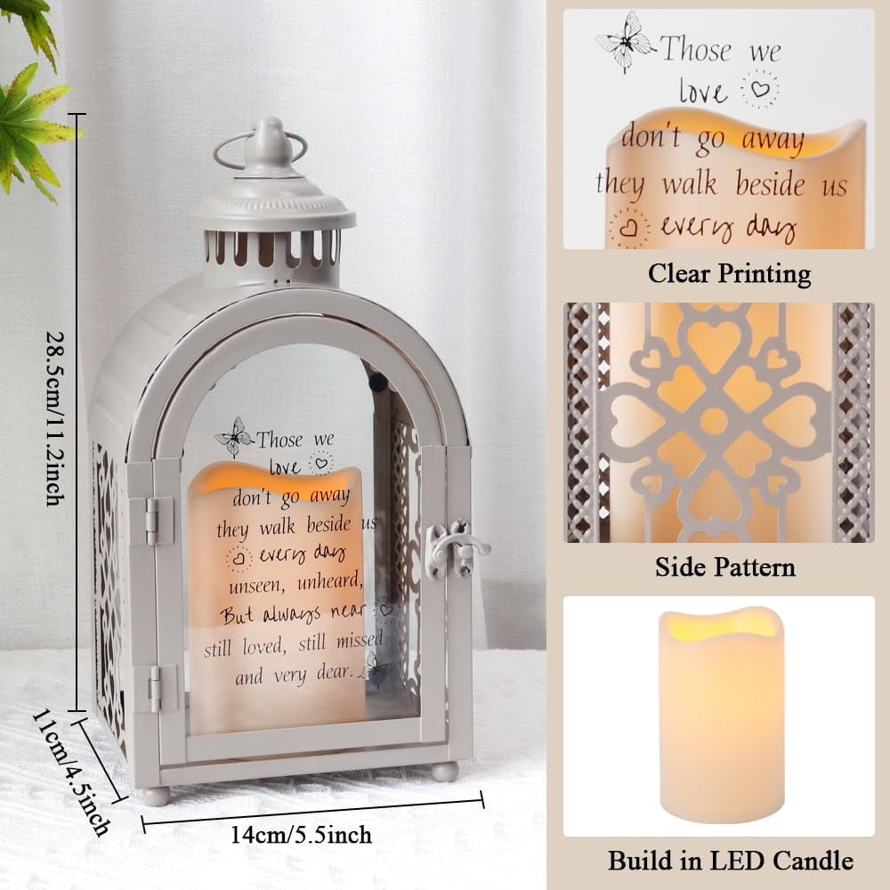 JUNXIAO-Memorial Lantern 11'' High Walk Beside Us Remembrance Lantern ...