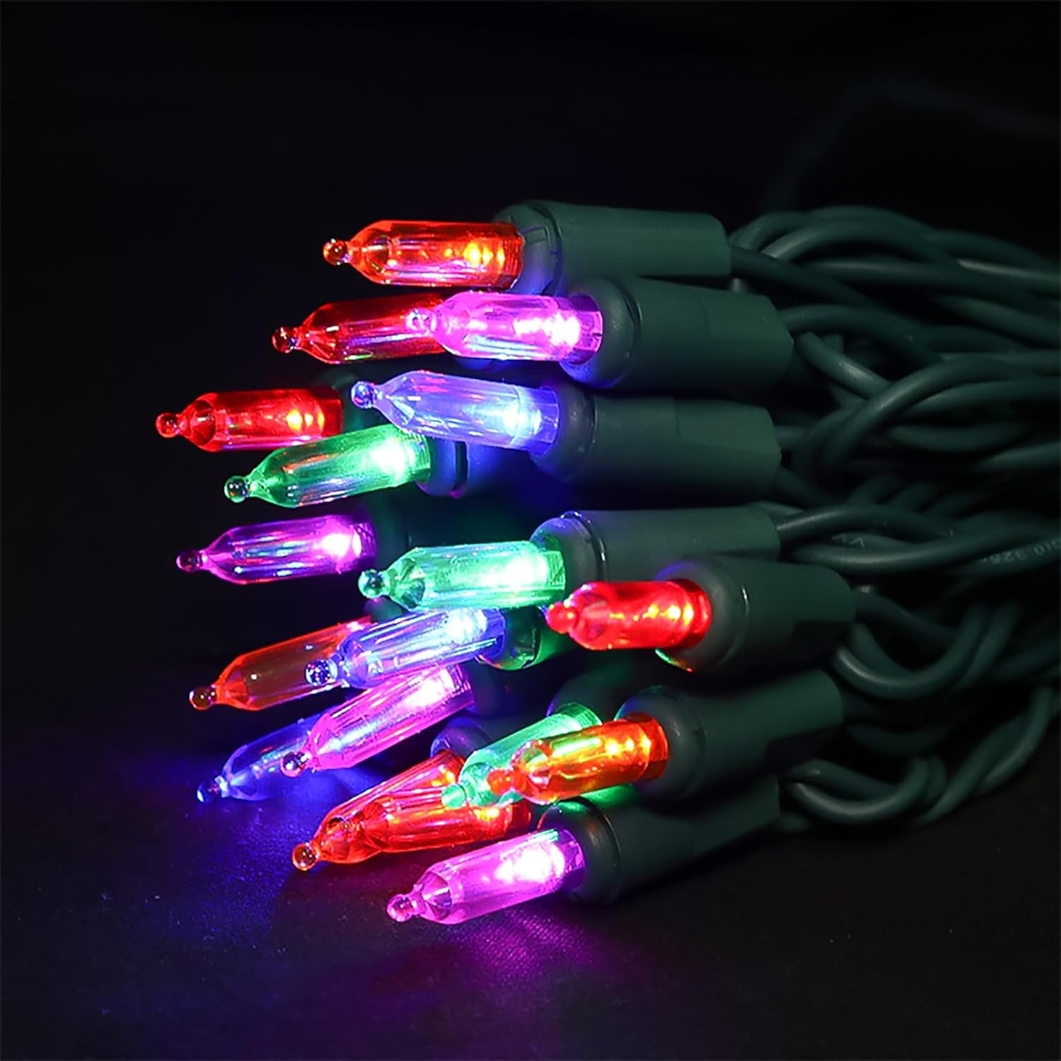 JUNXIAO-Multicolor LED Christmas Lights - 35 Count Multi-Colored ...