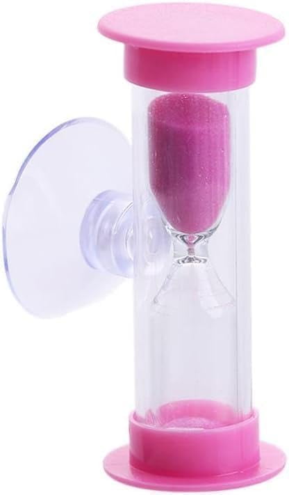 JUNXIAO-Pink_2 Minute Plastic Sand Timer Hourglass Sand Clock with ...