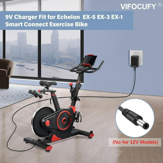 JUNXIAO-Power Cord Charger for Echelon EX5 EX3 Max EX1 EX-5 EX-3 Smart Connect Exercise Bike 9V ...