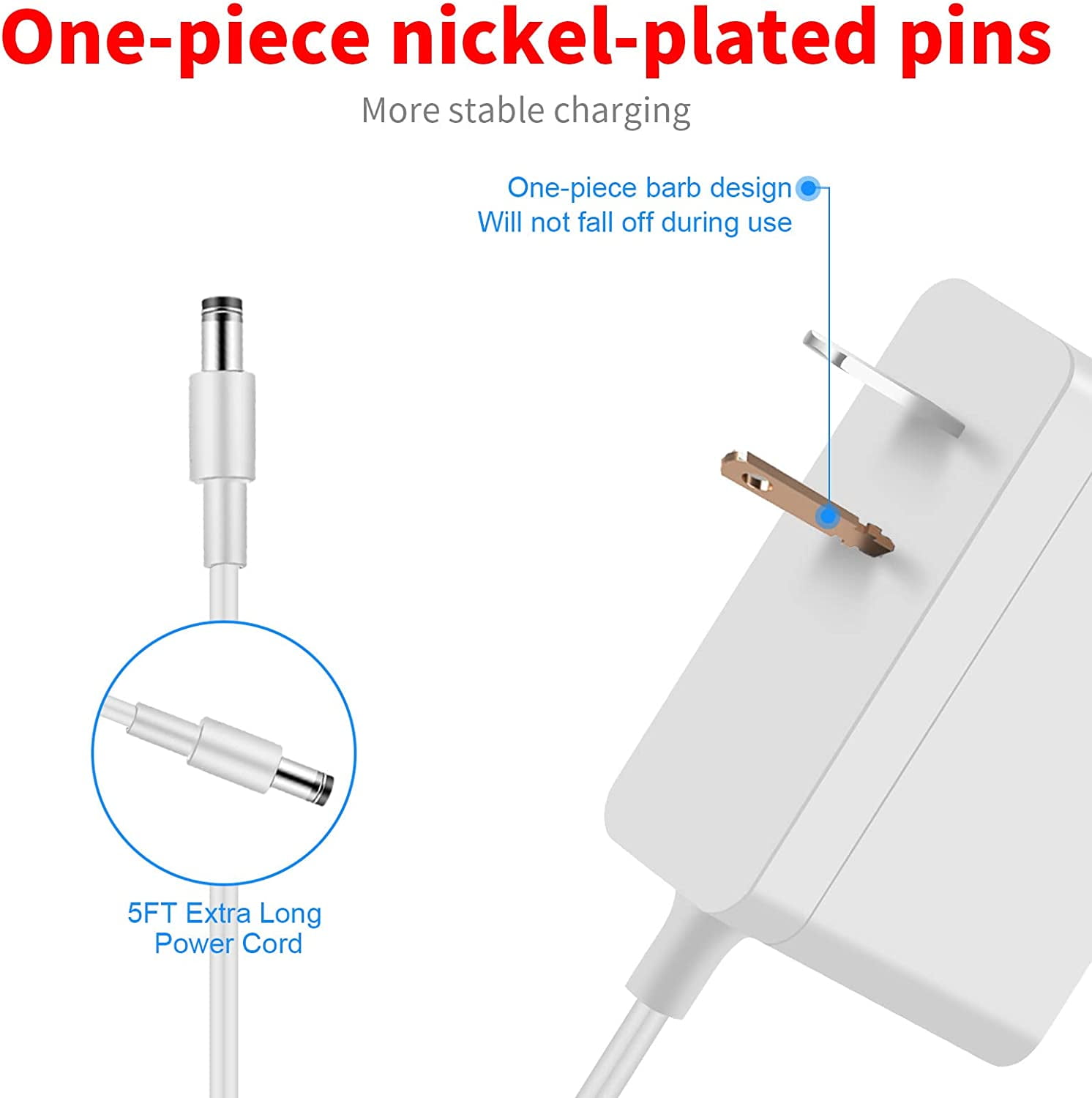 JUNXIAO-Power Cord Compatible with TP-Link Deco Mesh WiFi System Models ...