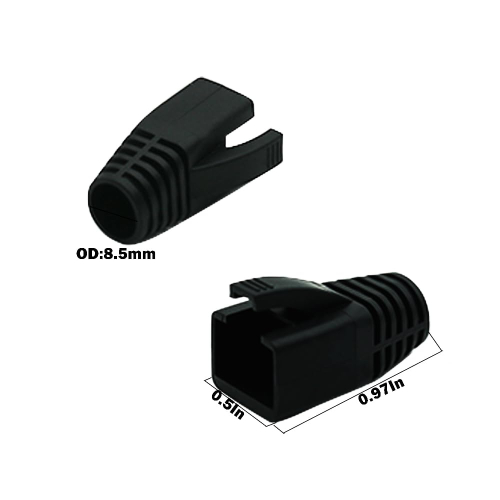 JUNXIAO-RJ-45 Cable Connector Boots RJ45 Boots Plastic Network Wire,100 ...