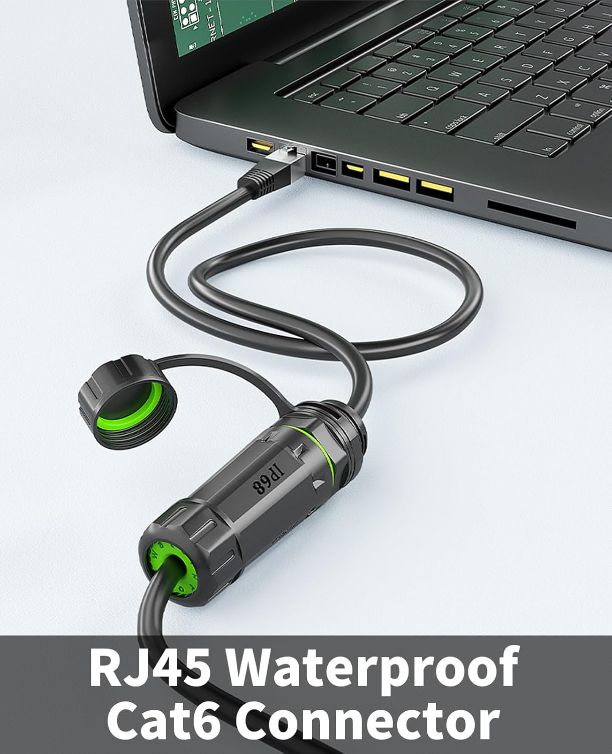 JUNXIAO-RJ45 Connector IP68 Waterproof, Cat6 Ethernet LAN Cable Male to ...
