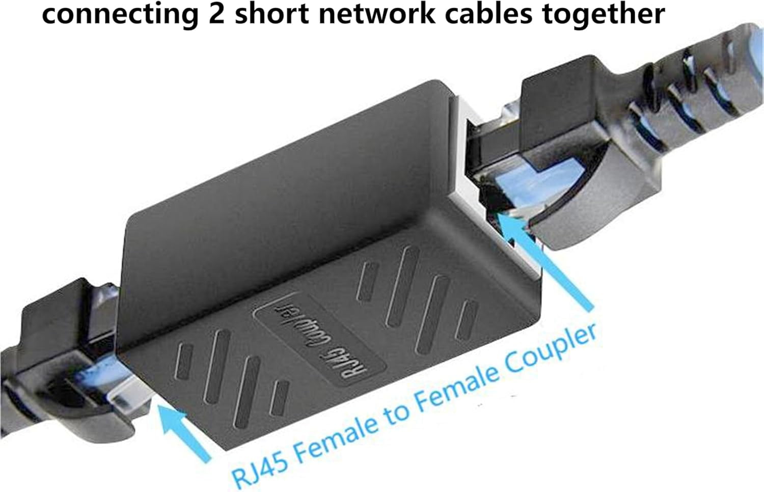 JUNXIAO-RJ45 Straight Through Female Adapter Coupler RJ45 8-Pin Modular ...