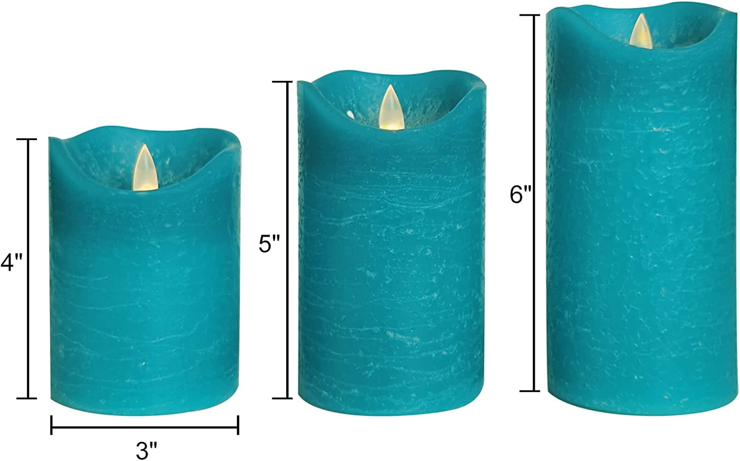 JUNXIAO-Real Wax Battery Operated Flameless Candles with Remote ...