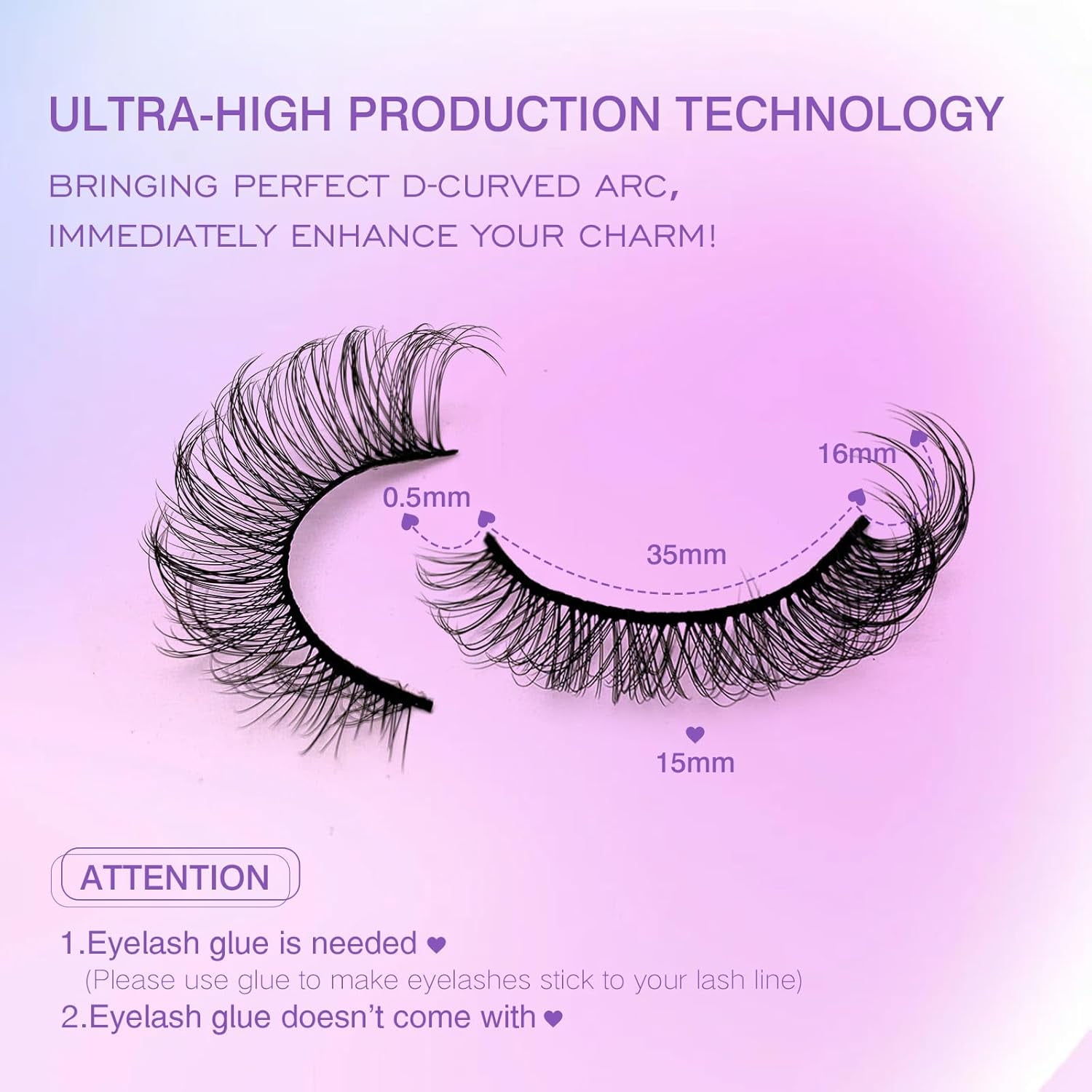 JUNXIAO-Royaomis D Curl Cat Eye lashes Wispy Russian Strip Lashes that ...