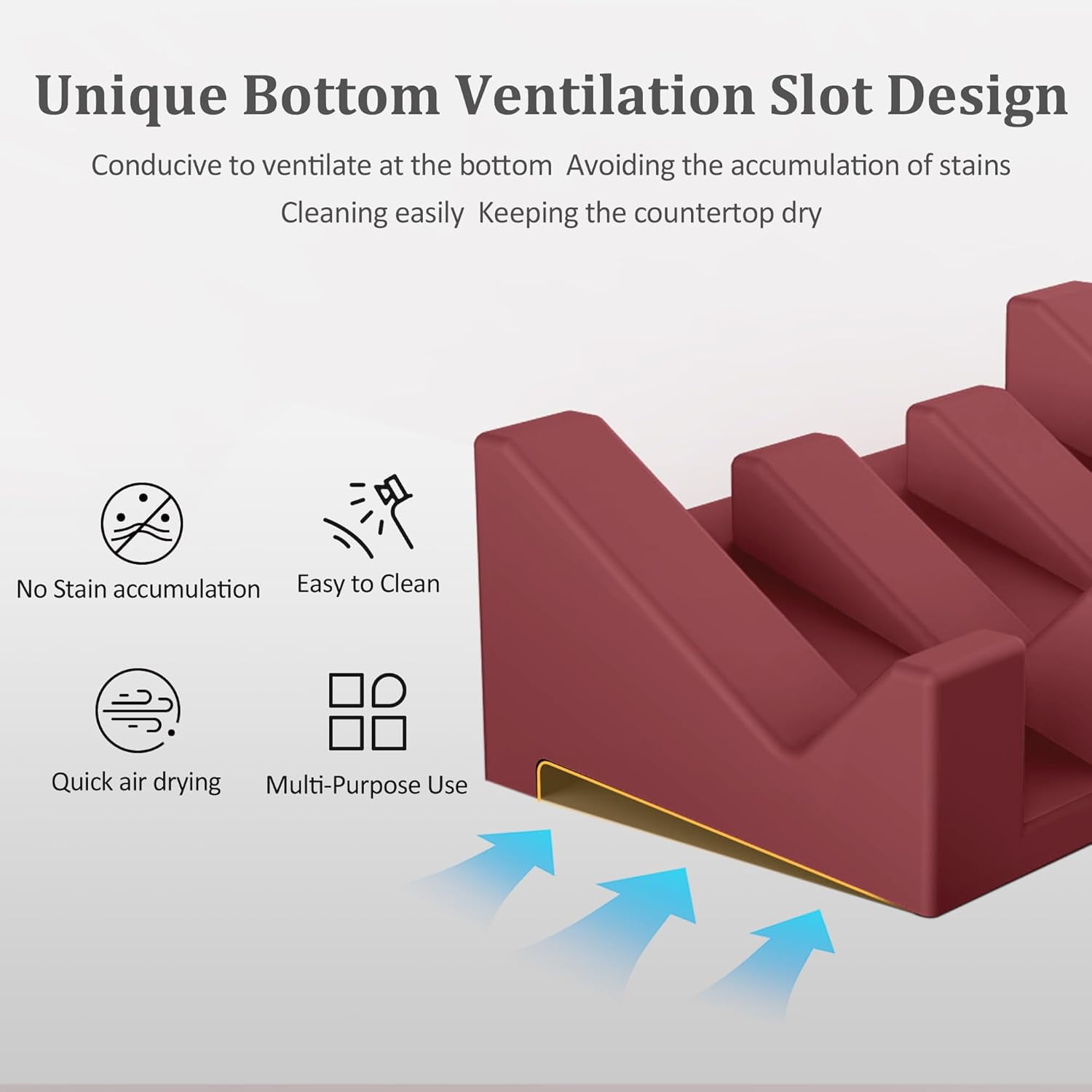 JUNXIAO-Silicone Soap Dish - Extended Self Draining Holder for Shower ...