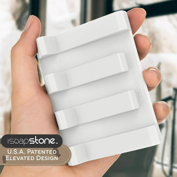 JUNXIAO-Silicone Soap Dish (USA Patented) Self Draining Bar Soap Holder ...