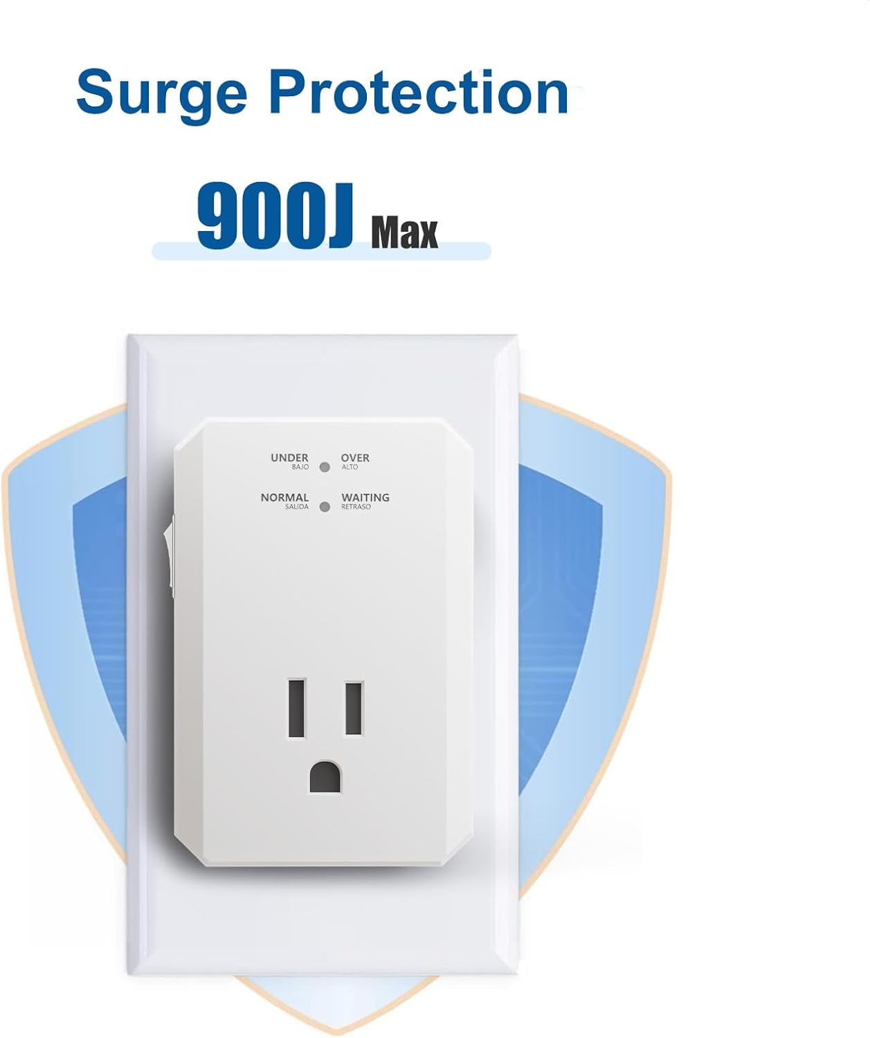 JUNXIAO-Single Outlet Surge Protector, Small Surge Protector Wall Tap ...