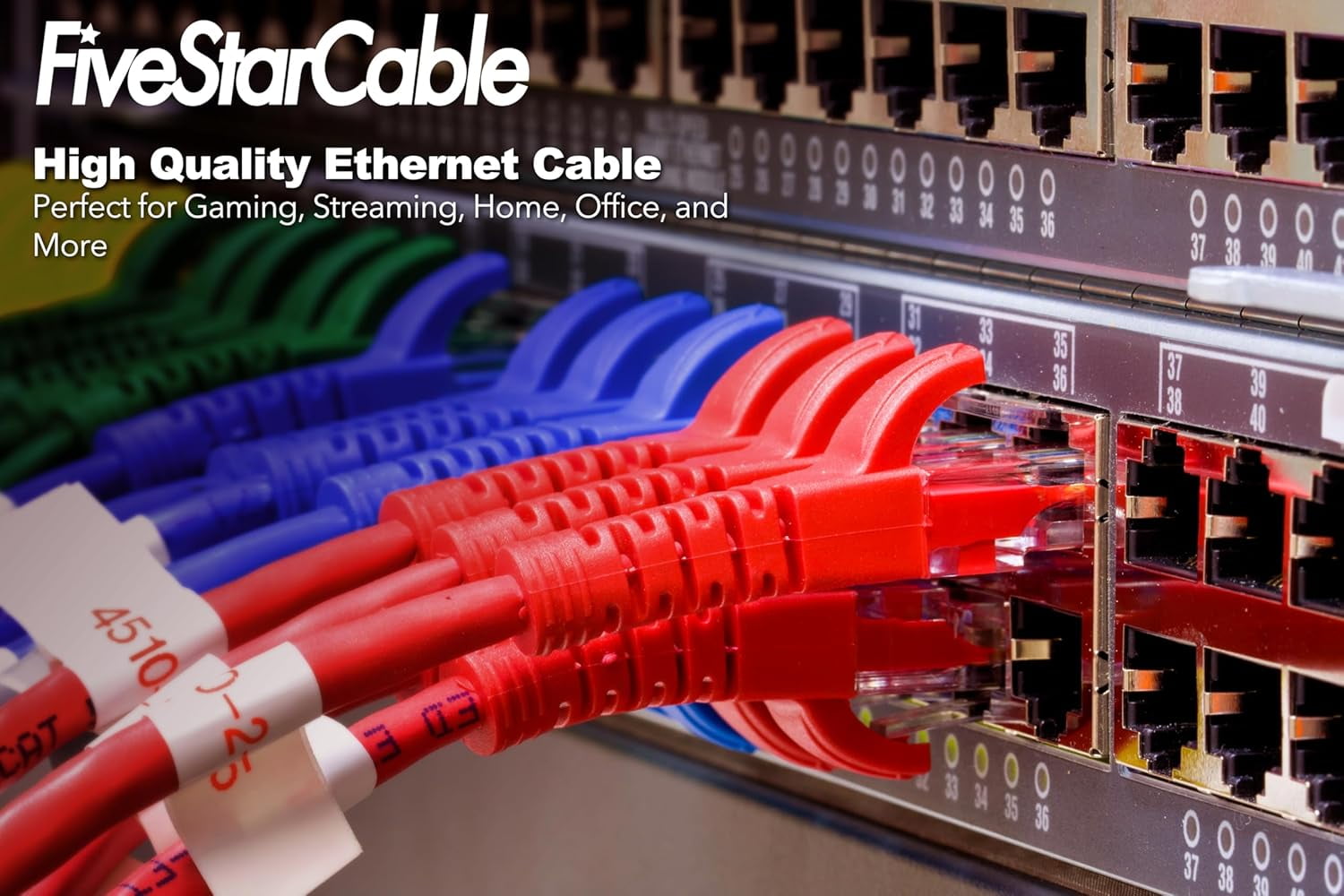 JUNXIAO-Snagless Short Cat 5e Ethernet Cable - 6 Ft, High-Speed ...