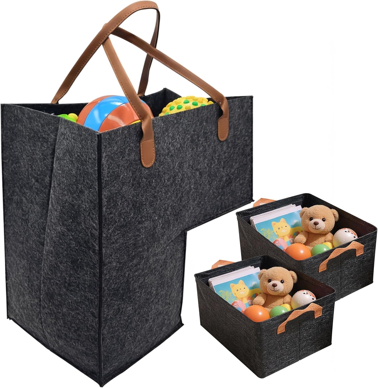 JUNXIAO-Stair Baskets for Carpeted & Wooden Stairs - Laundry & Shoe ...