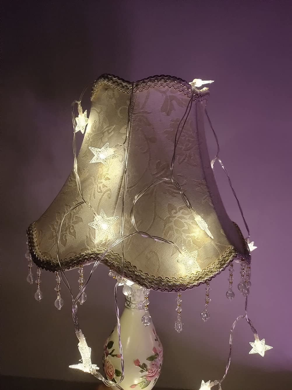 JUNXIAO-Star String Lights Battery Operated, 10ft 20 LED Warm White ...