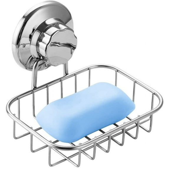JUNXIAO-Suction Cup Soap Holder, Soap Dish Saver Tray Bar Soap Sponge ...