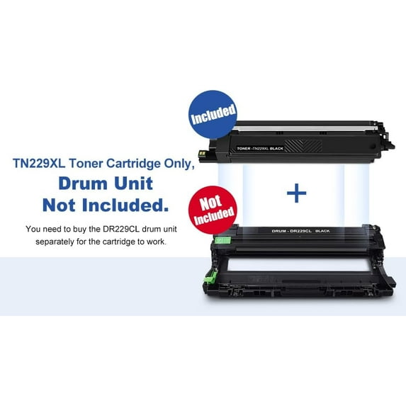 JUNXIAO-TN229XL Black TN229XLBK Toner Cartridge Replacement for Brother ...