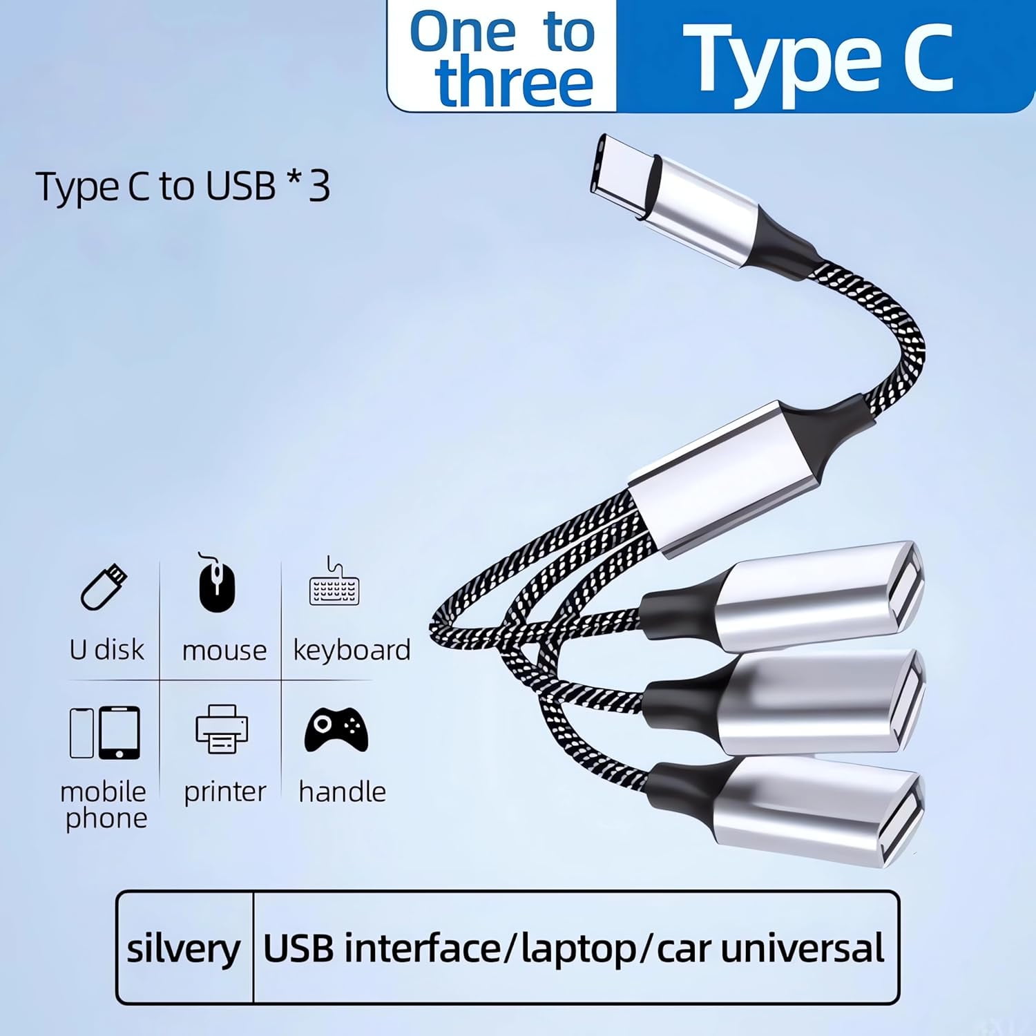 JUNXIAO-Type-C One Male to USB 3 Female Port Expansion Dock for Mac ...