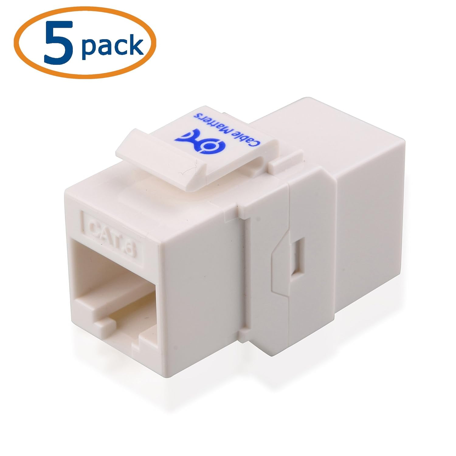 JUNXIAO-[UL Listed] 5-Pack 10Gbps Cat6 Keystone Coupler, RJ45 Keystone ...