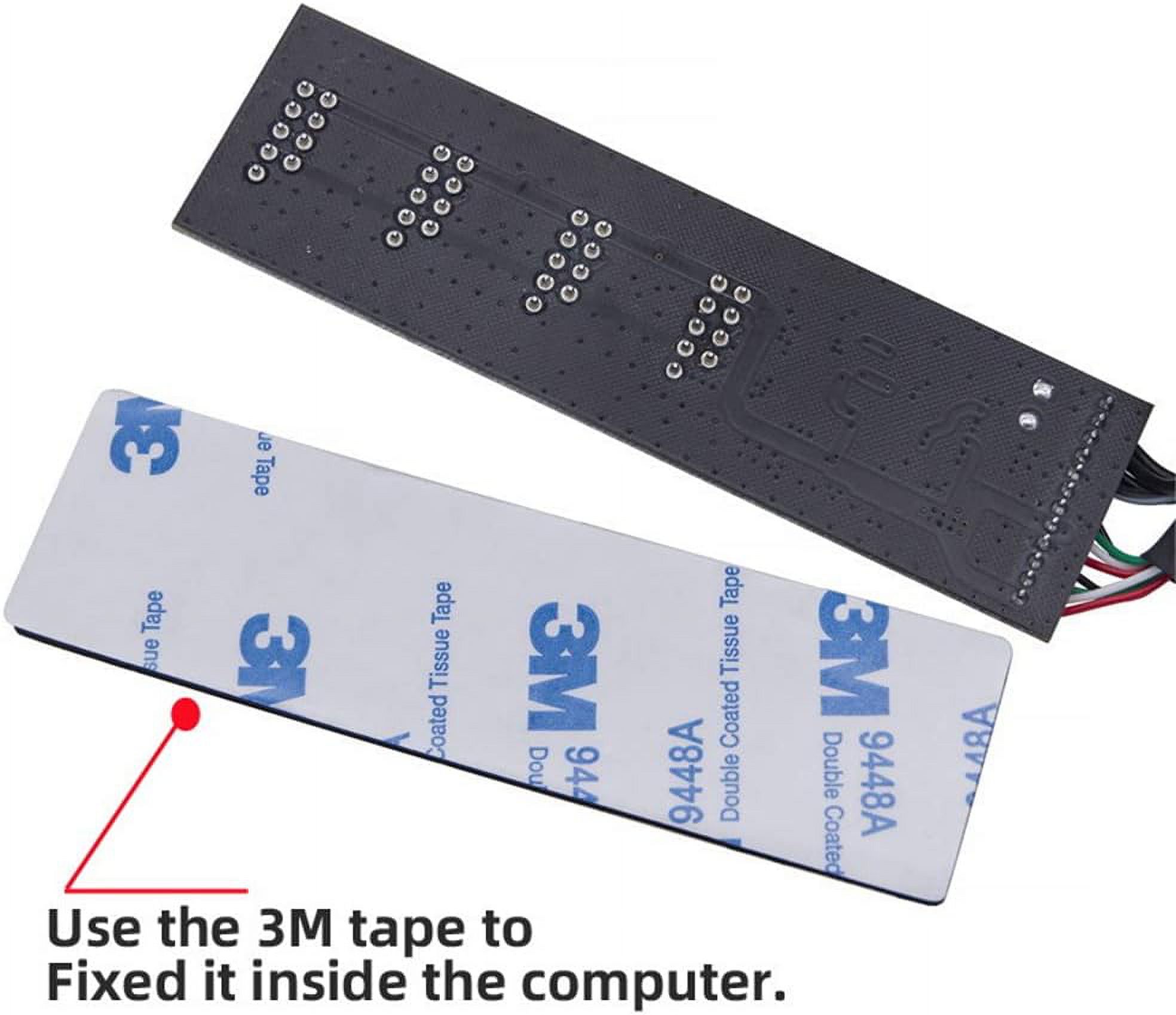 JUNXIAO-USB 2.0 9pin 10pin Header 1 to 4 Female Splitter Extension ...