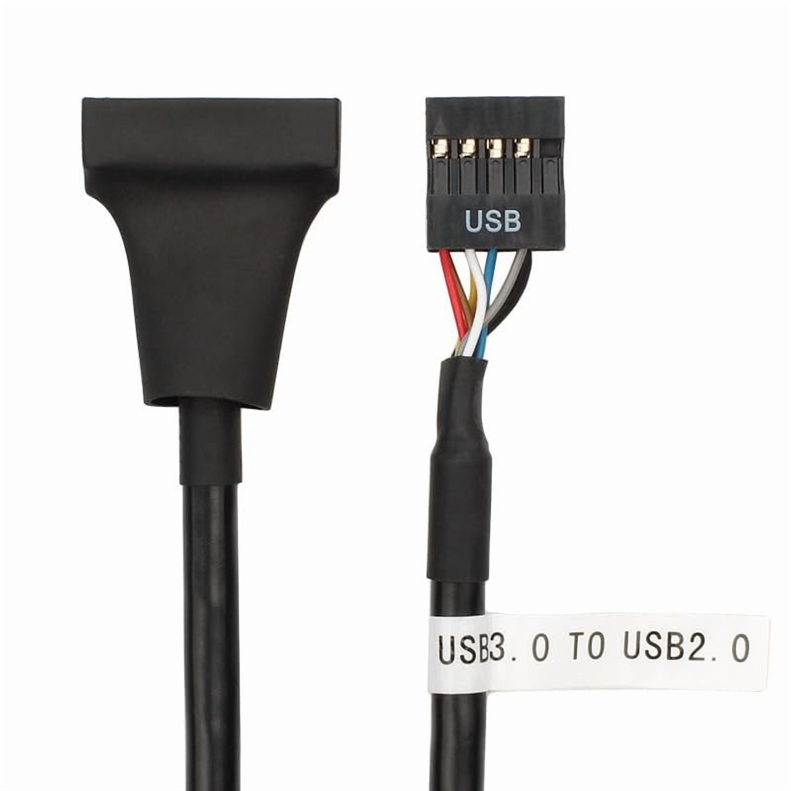 JUNXIAO-USB 3.0 to USB 2.0 Header Cable 0.15M Length, 19 Pin to 9 Pin Motherboard Internal ...