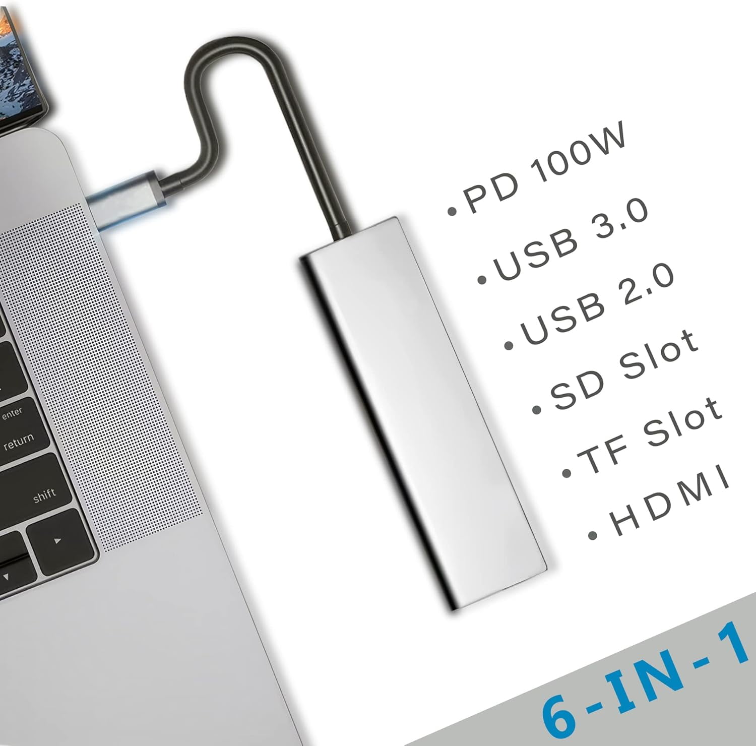 JUNXIAO-USB C Docking Station, HDMI to USB C Adapter for Monitor, USB-C Hub HDMI Dongle for ...