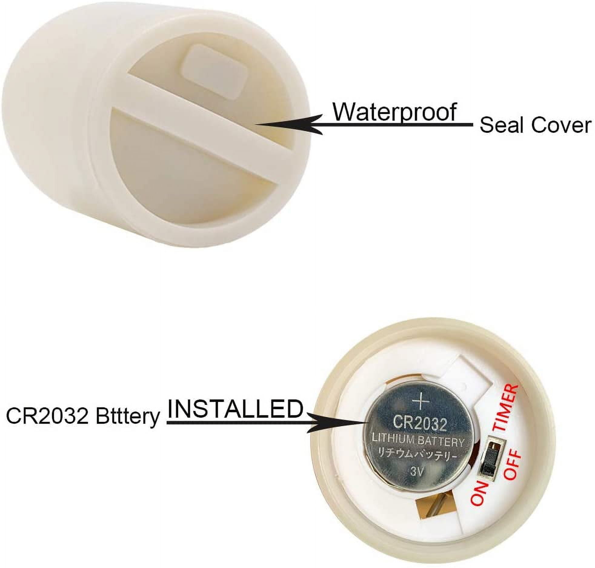 JUNXIAO-Waterproof Outdoor Flameless Candles Flickering with Timer ...