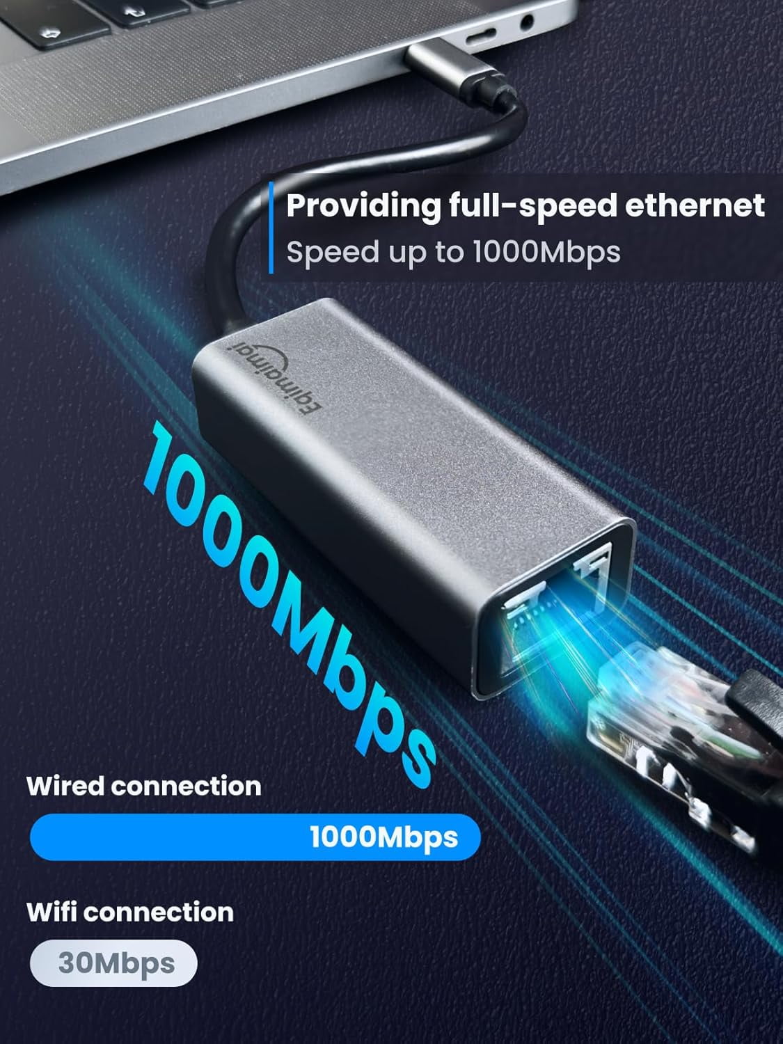 JUNXIAO-ethernet to USB c Network Adapter with gigabit,Ideal ubsc ...