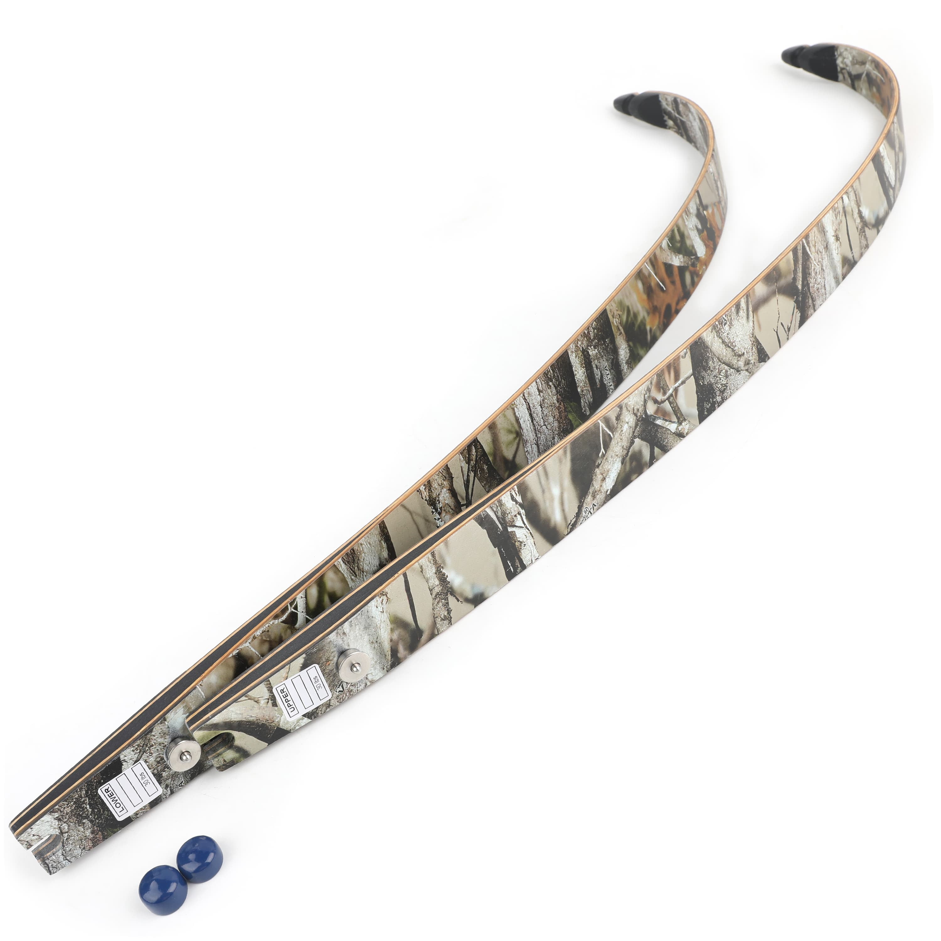 JUNXING Camo Fiberglass Bamboo Core ILF Recurve Limbs for Hunting, H21 ...