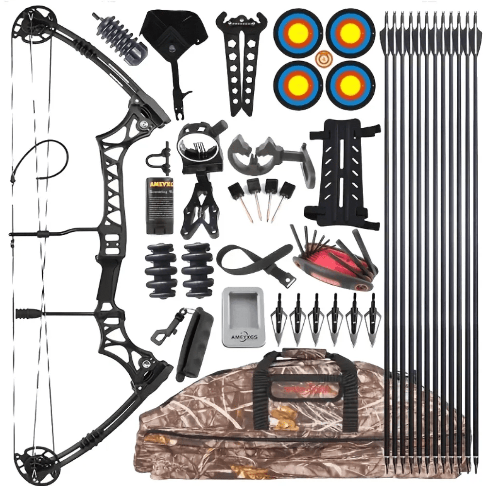 JUNXING M108 Compound Bow Adjustable Hunting Archery Set 30-55lbs ...