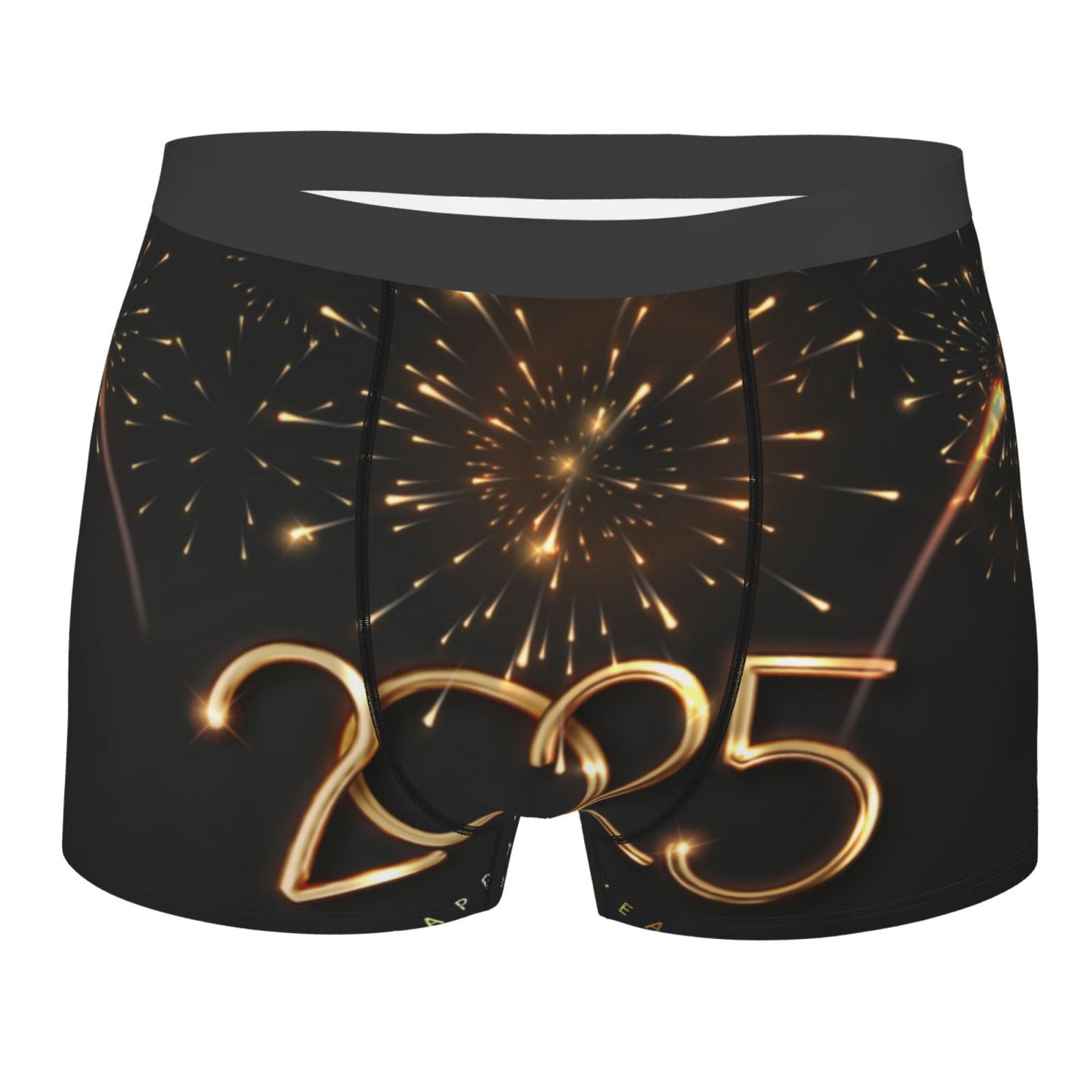 JUNZAN 2025 Golden On New Year Mens Underwear Boxer Briefs for Men’s ...