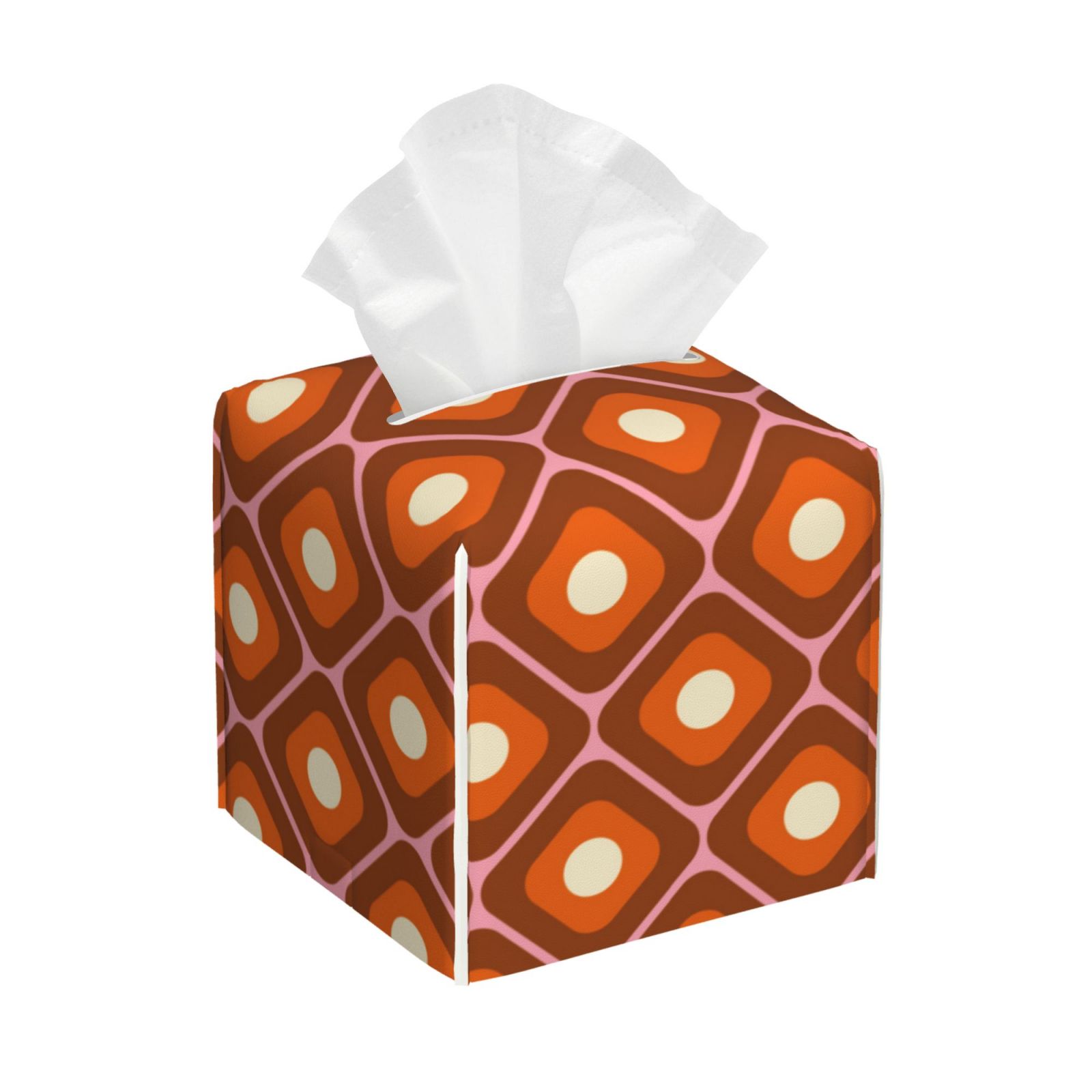 JUNZAN 60s and 70s Aesthetic for Tissue Box Cover Holder, Square Facial ...