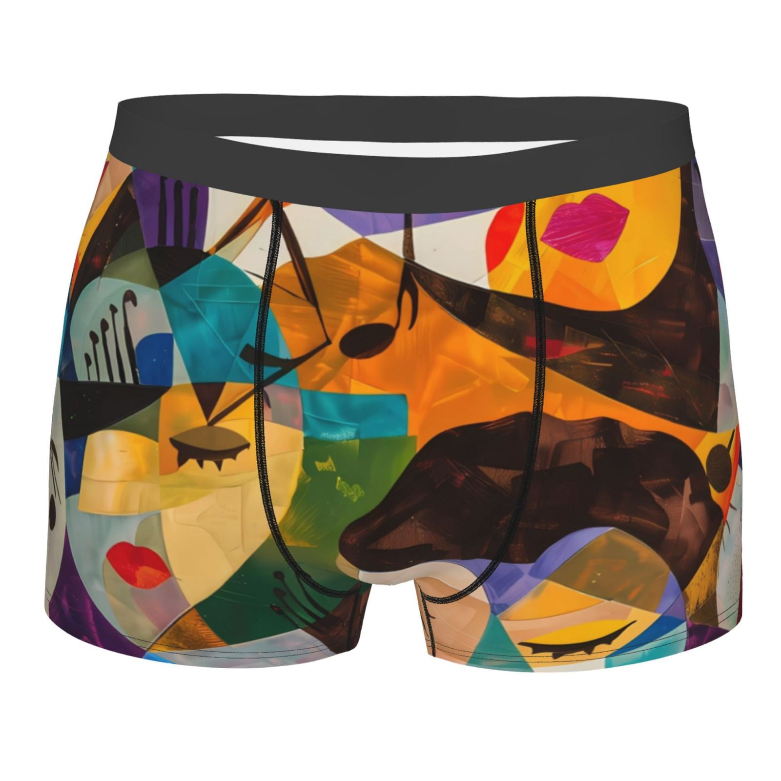 JUNZAN Abstract Musical Faces Mens Underwear Boxer Briefs for Men’s ...