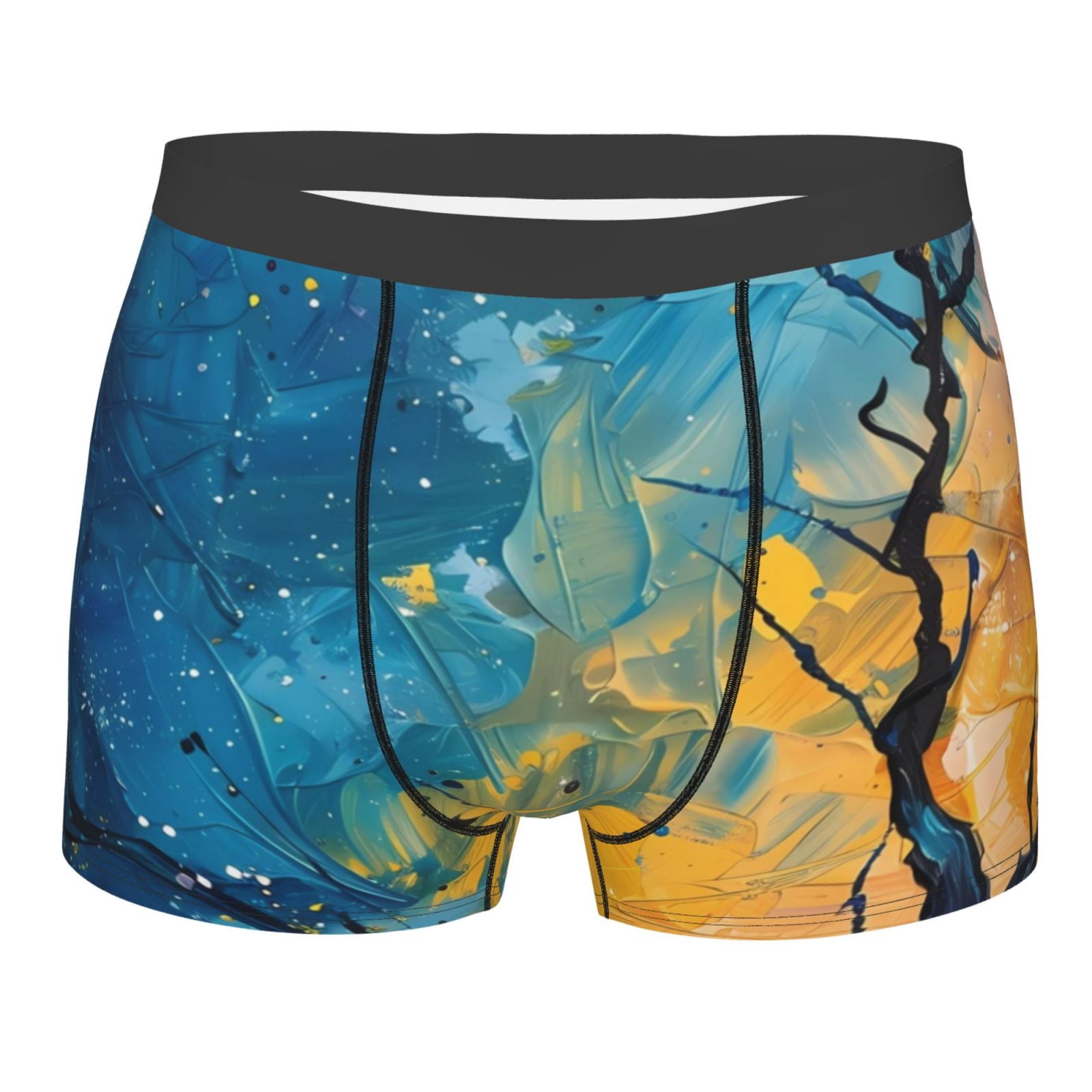JUNZAN Abstract Night Sky Tree Mens Underwear Boxer Briefs for Men’s ...