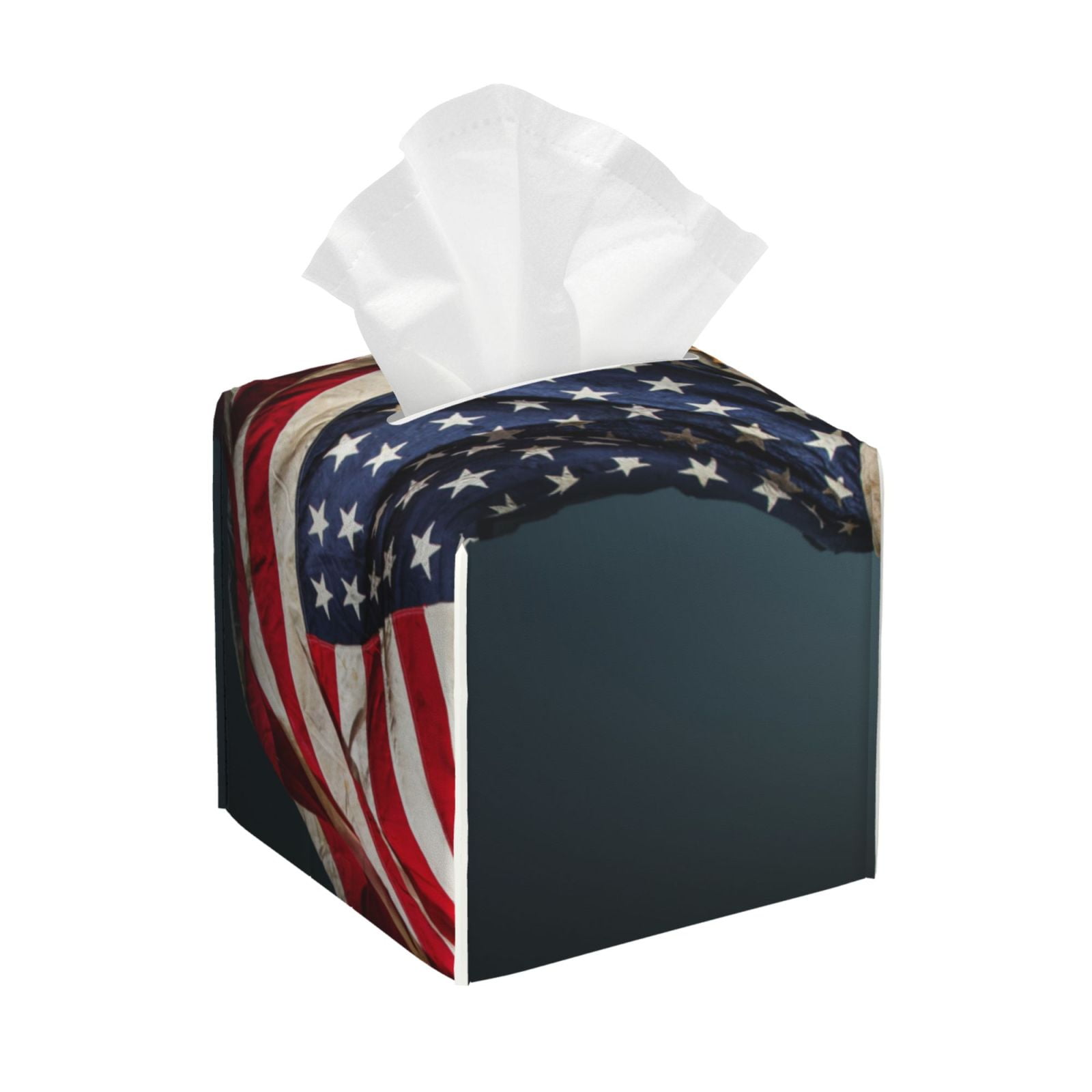 JUNZAN American Flag for Tissue Box Cover Holder, Square Facial Tissue ...