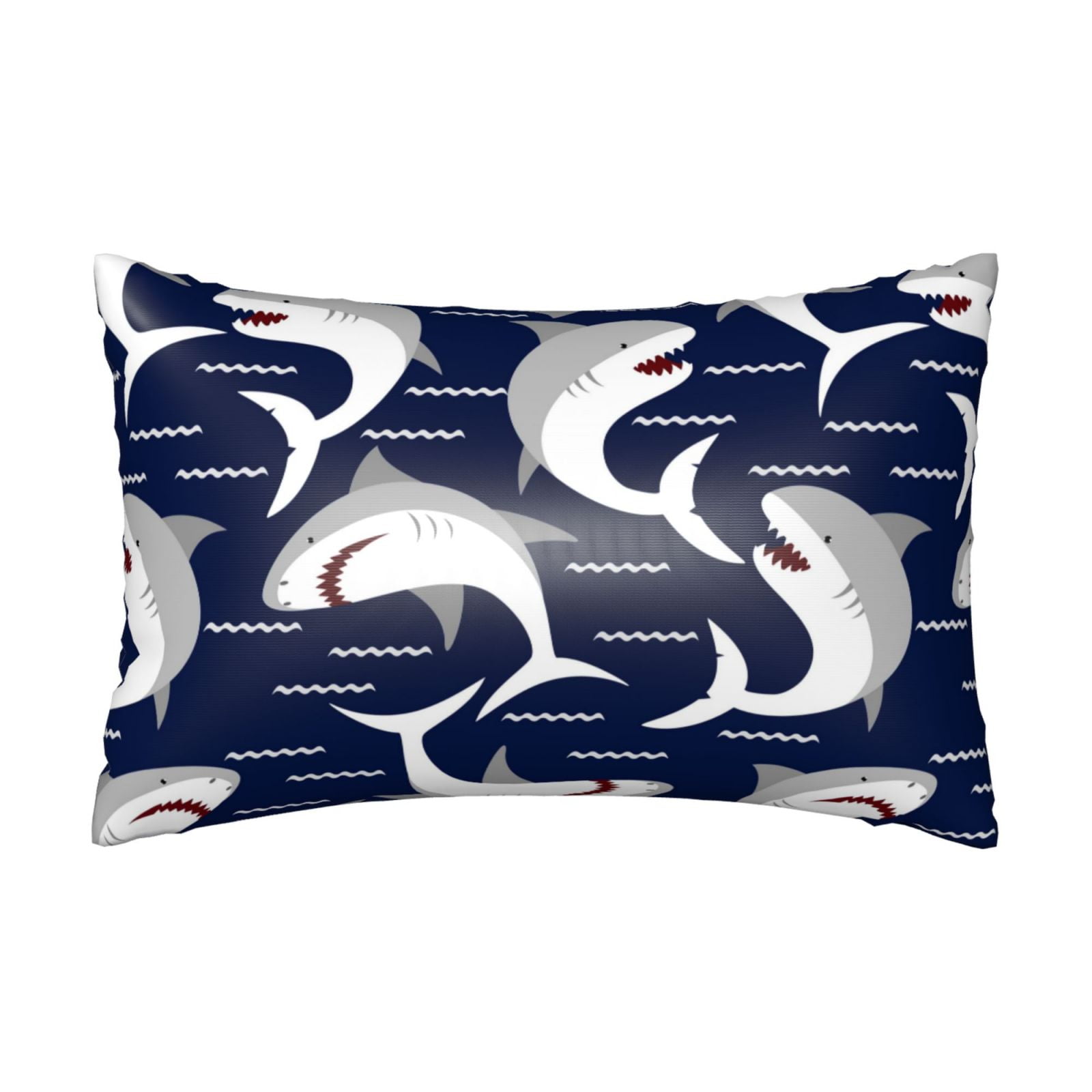 JUNZAN Angry Shark Silk Pillowcase for Hair and Skin,Cooling Sleep Both ...