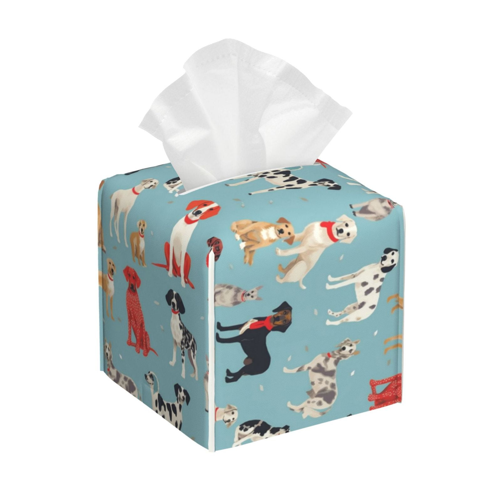 JUNZAN Animal Dog for Tissue Box Cover Holder, Square Facial Tissue ...
