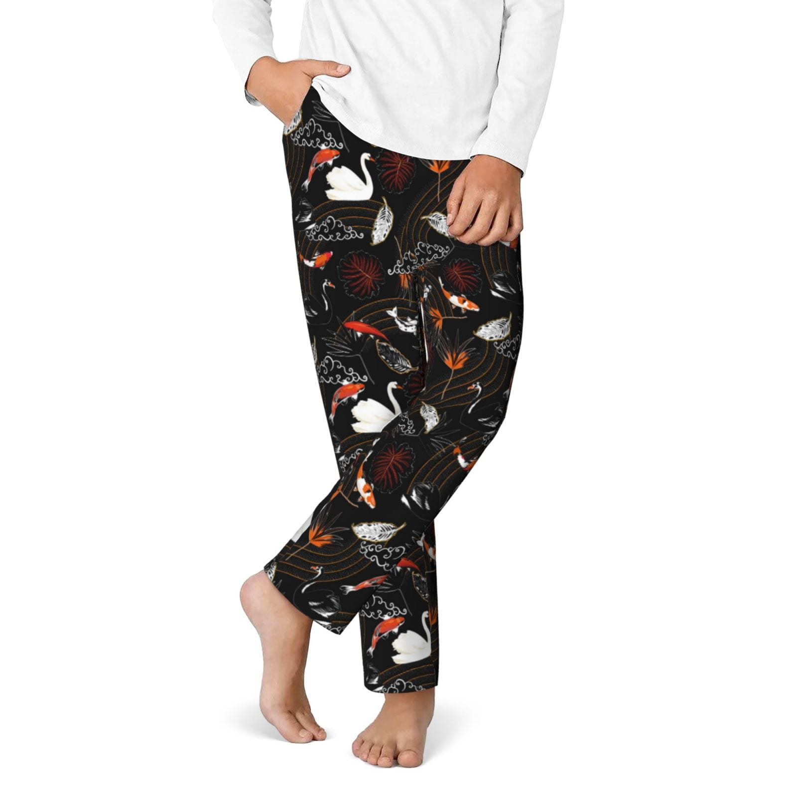 JUNZAN Animal Koi Fish Pattern Pajama Pants for Boys Girls,Sleep Pants ...
