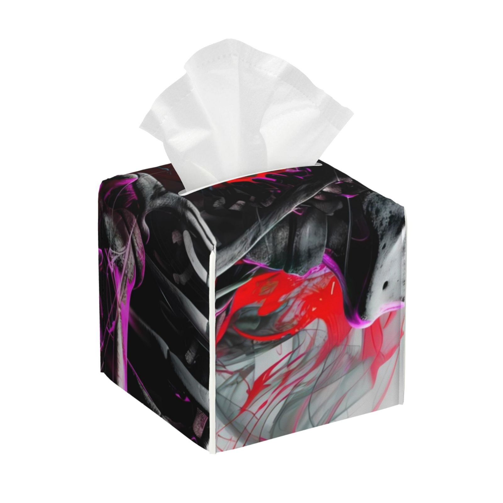 JUNZAN Artistic Skull for Tissue Box Cover Holder, Square Facial Tissue ...