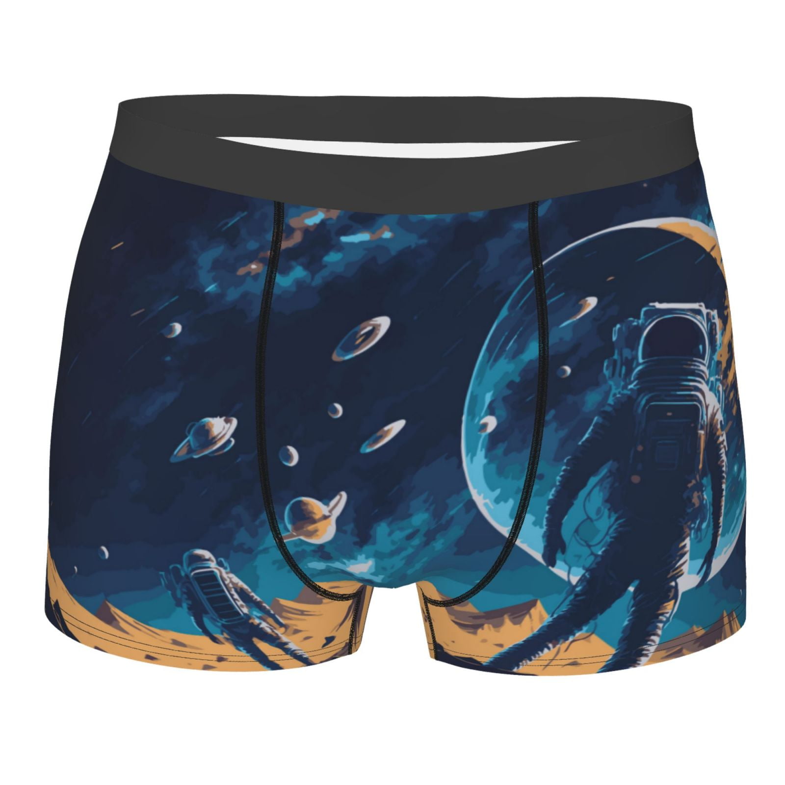 JUNZAN Astronaut In A Space Suit On The Planet Mens Underwear Boxer Briefs for Men’s-Large ...