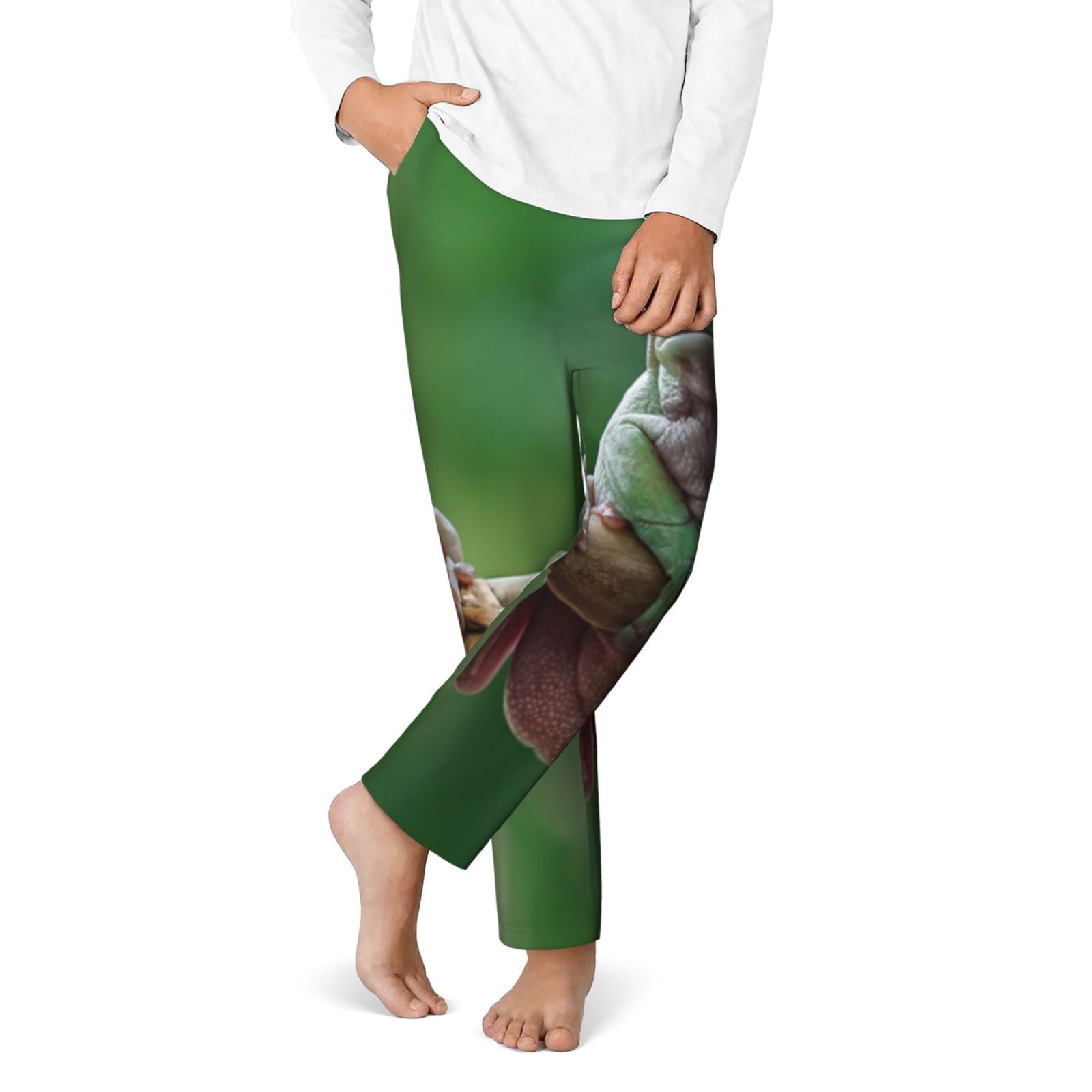 JUNZAN Australian White Tree Frog Sitting on Branch Pattern Pajama ...