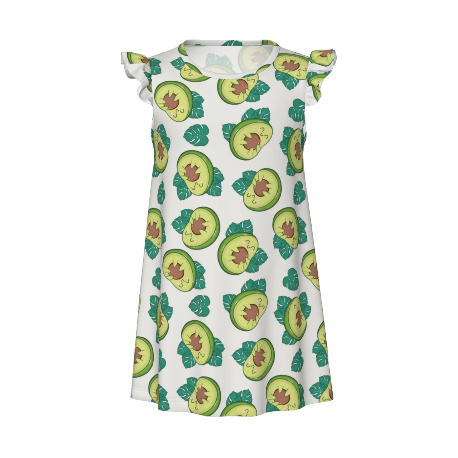 JUNZAN Avocado Sleeping Print Girls Nightgown Pajamas - Soft Toddler ...