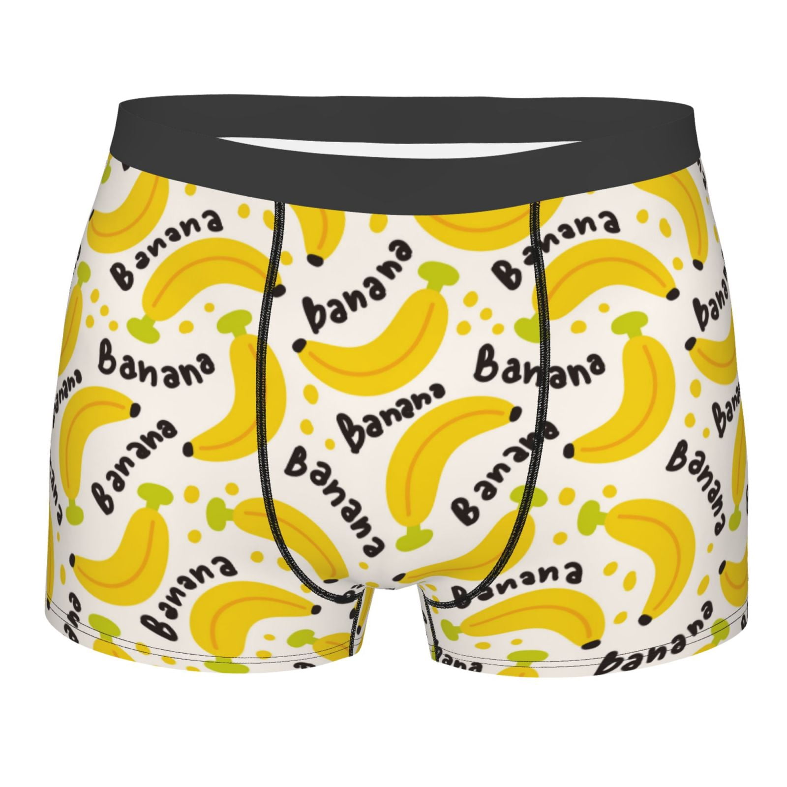JUNZAN Banana Fruit Mens Underwear Boxer Briefs for Men’s-Large ...