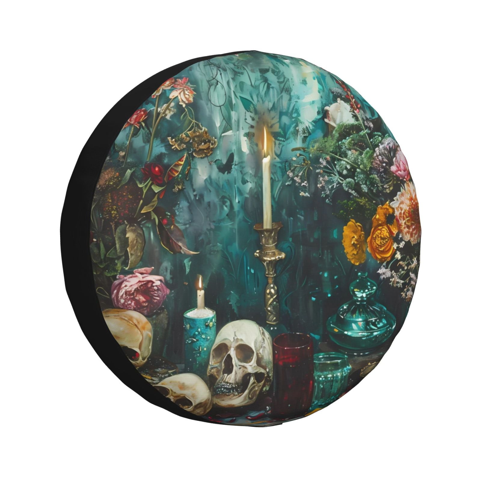 JUNZAN Baroque Floral Still Life Spare Tire Cover Wheel Protector for ...