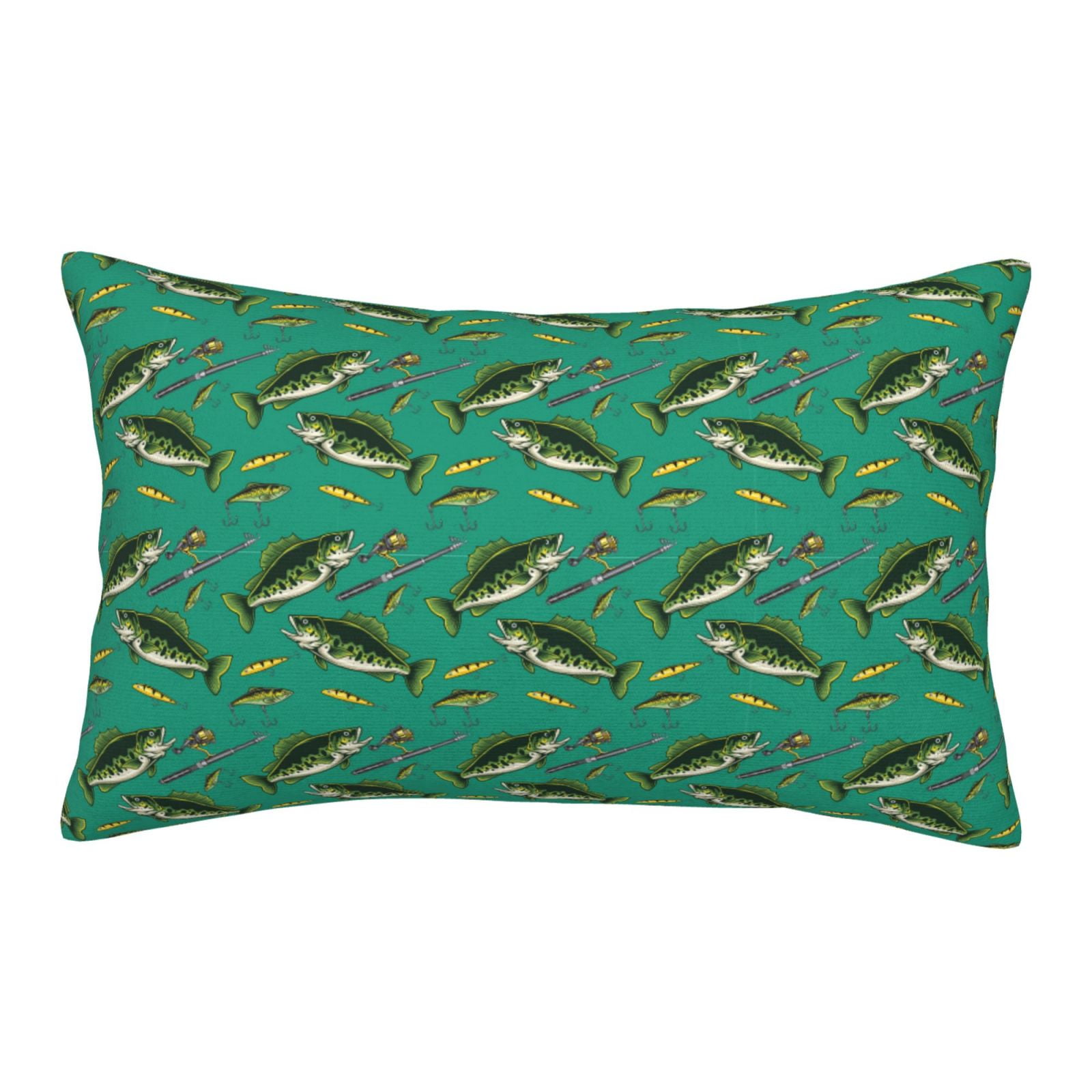 JUNZAN Bass Fish Pillow Cases Standard Size, with Envelope Closure Bed ...