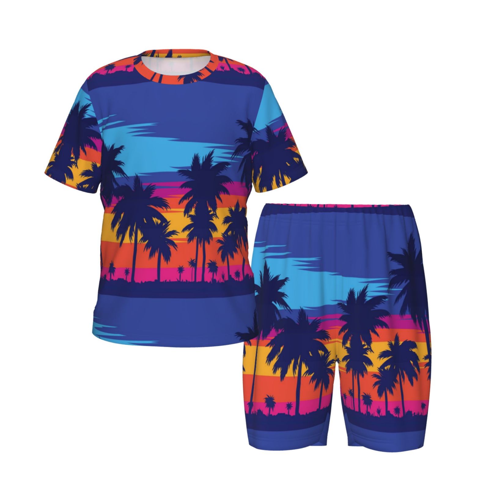 JUNZAN Beach with Palm Trees for Boys Girls Pajama Sets Toddler ...