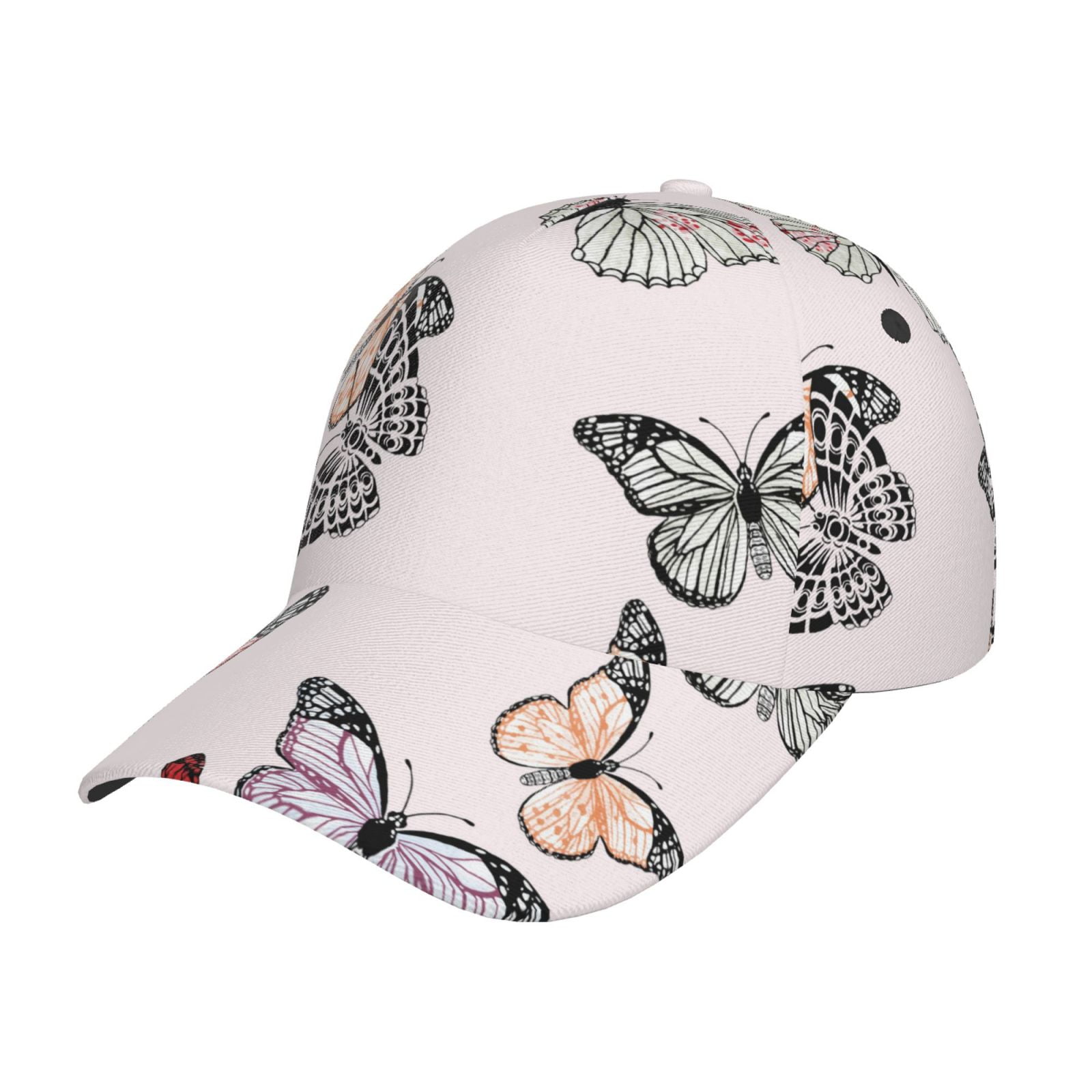 JUNZAN Beautiful Butterfly Print Baseball Cap,Unisex Sports Cap Dad Hat ...