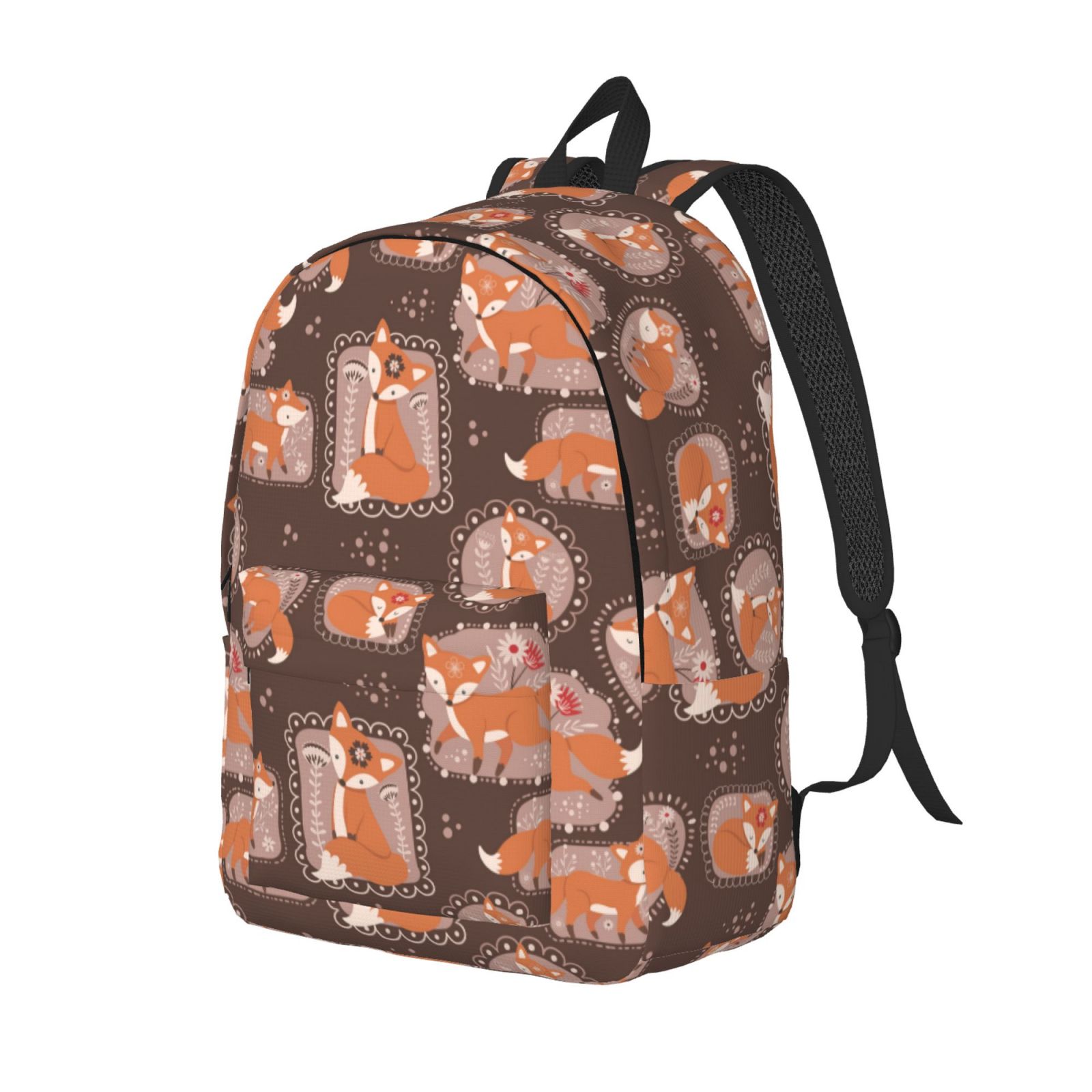 JUNZAN Beautiful Fox Pattern Travel Laptop Backpack for Men Women ...