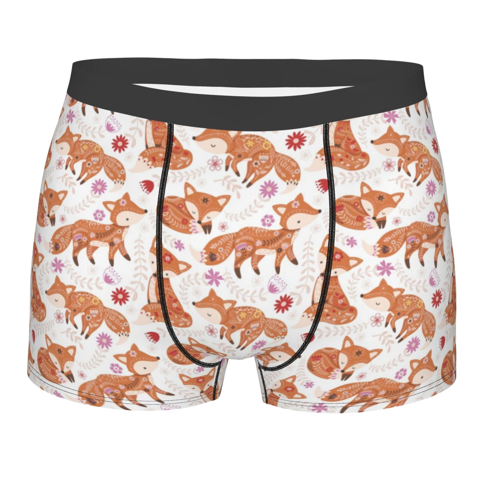 JUNZAN Beautiful Fox1 Mens Underwear Boxer Briefs for Men’s-Large ...