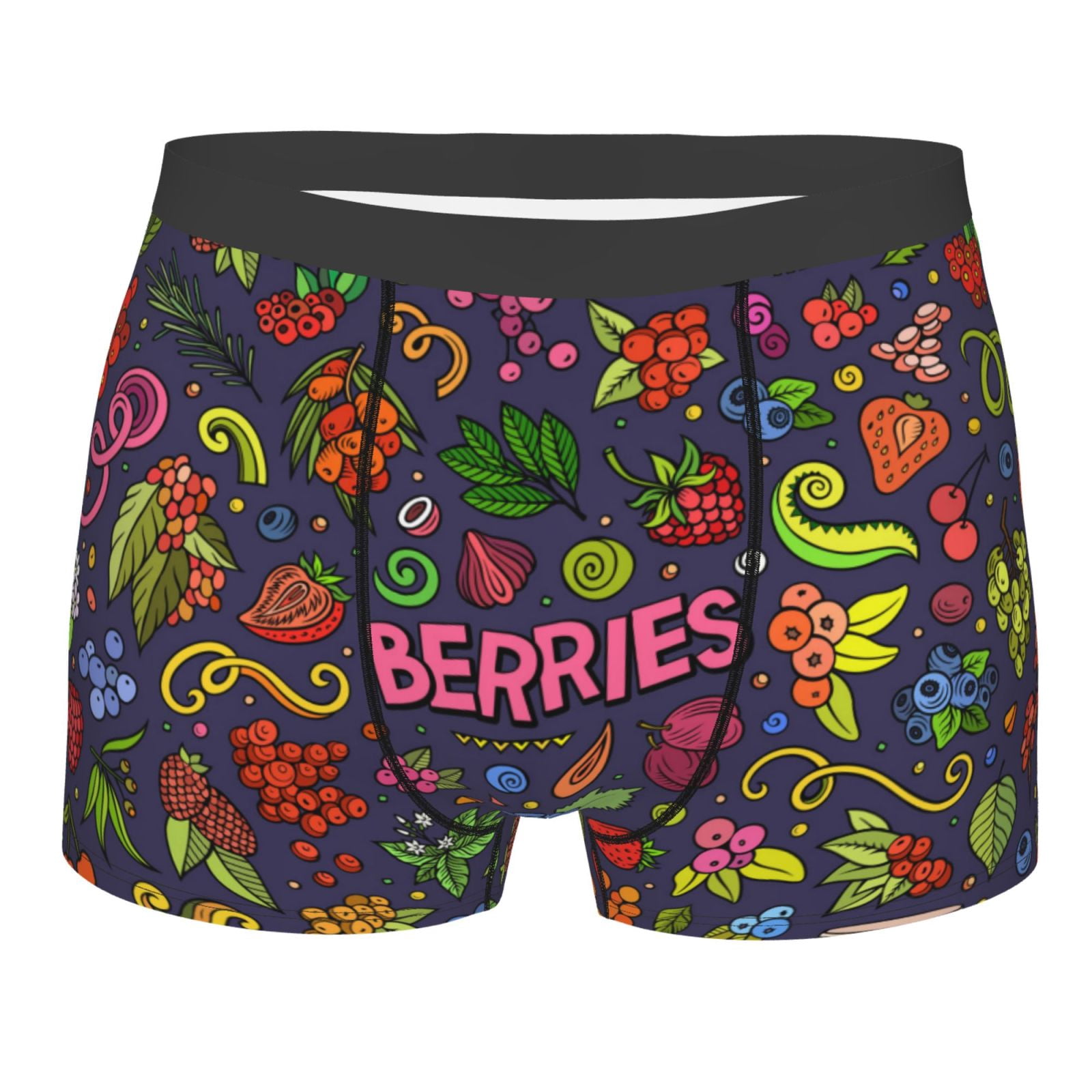 JUNZAN Berry Fruits Mens Underwear Boxer Briefs for Men’s-Medium ...