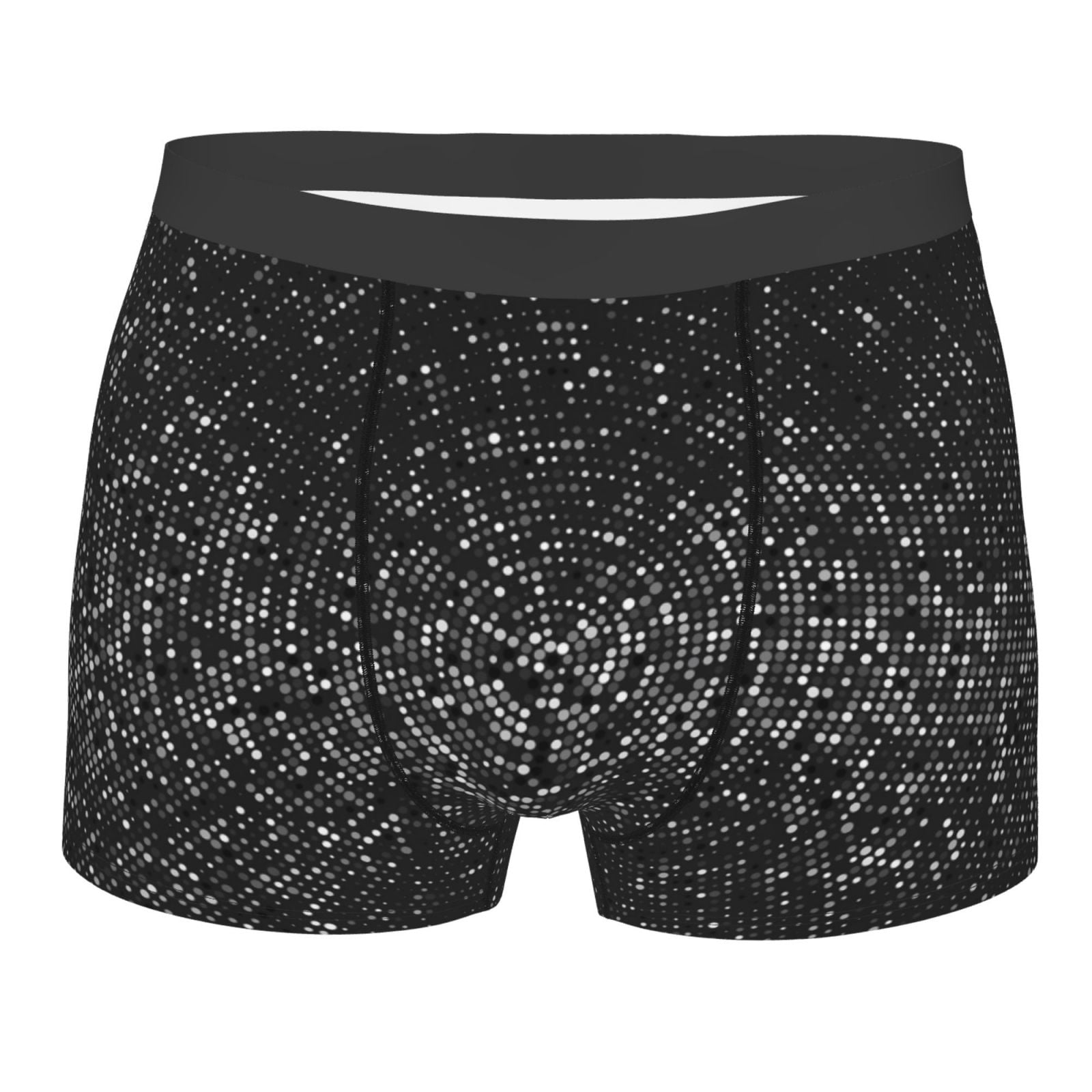 JUNZAN Black And White Dotted Mens Underwear Boxer Briefs for Men’s ...