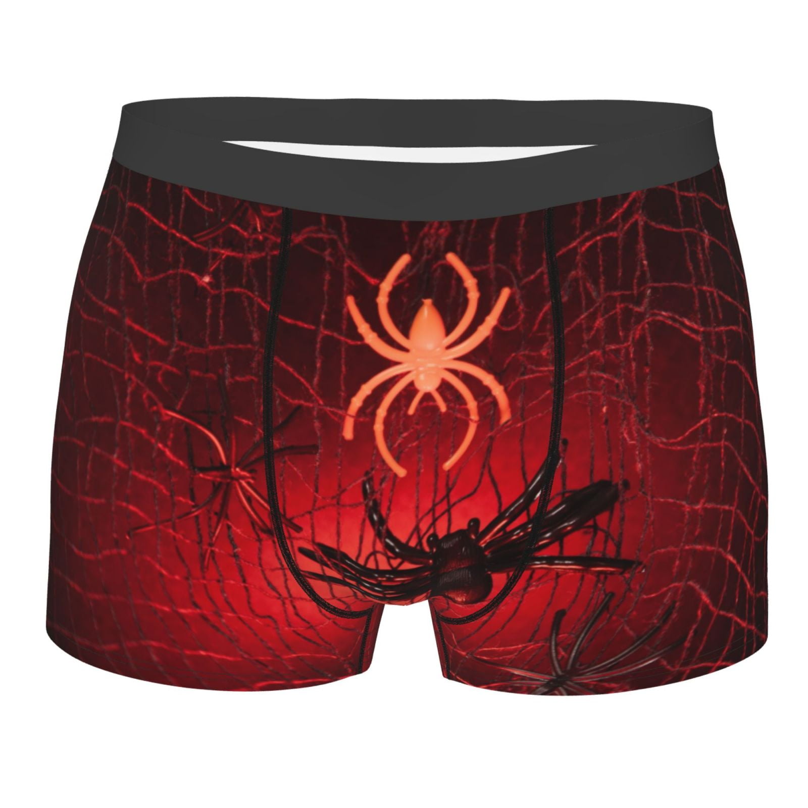 JUNZAN Black Spider Web With Spiders Mens Underwear Boxer Briefs for ...