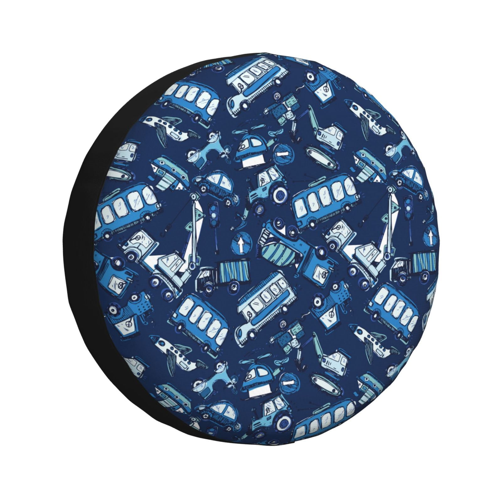 JUNZAN Blue Bus Tire Cover Wheel Protector for Truck SUV Trailer ...